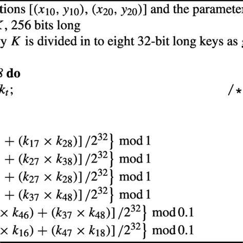 Initialization Of The Two 2d Hsm Based Chaotic Sequences Download Scientific Diagram
