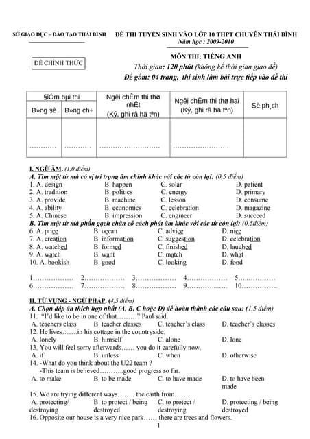 Bài Tập Tiếng Anh Lớp 8 Unit 1 Doc