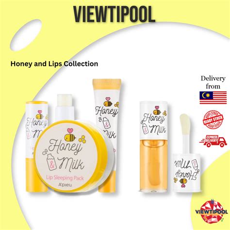 Apieu Honey And Milk Lip Scrub 8ml Lip Oil 5g Lip Balm 33g Lip
