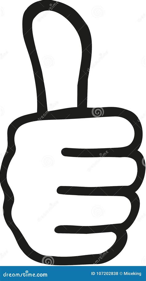 Thumbs Up Sign Stock Vector Illustration Of Success 107202838
