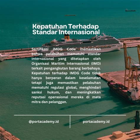 Kewajiban Sertifikasi Imdg Code Untuk Keselamatan Di Pelabuhan Port