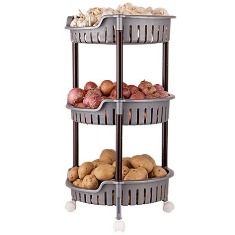 Buy Polyset Essential Plastic Trolley Round Assorted Color Online At