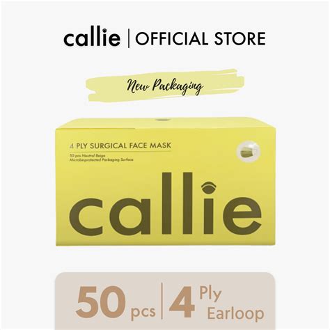 Callie 4 Ply Earloop Medical Face Mask Neutral Beige 50 Pcs Lazada