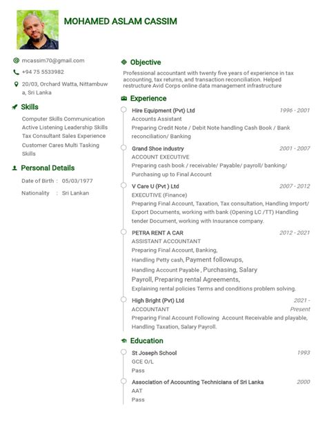my cv aslam cassim pdf cash taxes