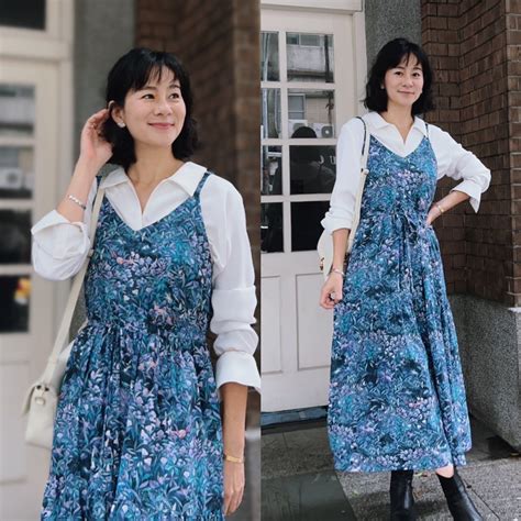 Gt Print 印花細肩帶蛋糕長洋裝 加長版 Georgia Tsao 台灣設計師印花服飾品牌