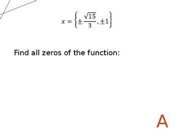 Polynomial Rational Functions Scavenger Hunt By Mathemagical Moments