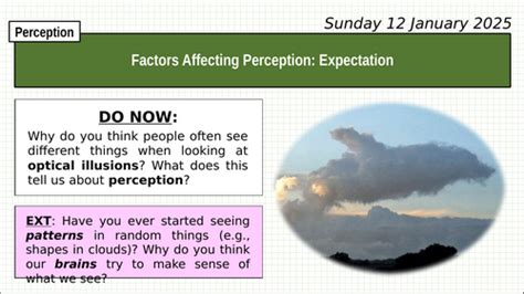 Aqa Gcse Psychology Expectation As A Factor Affecting Perception