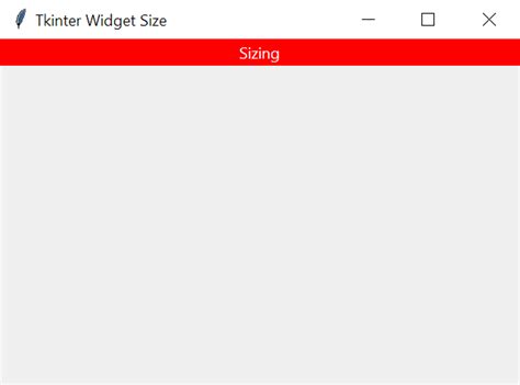 Tkinter Widget Size
