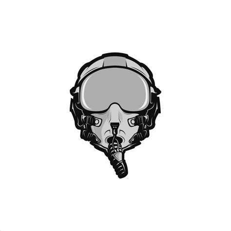 Fighter Jet Pilot Helmet Aviation Art Pilot Vector Art