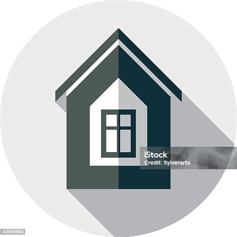 Simbol Properti Rumah Vektor Yang Dibangun Dengan Batu Bata Real Estat