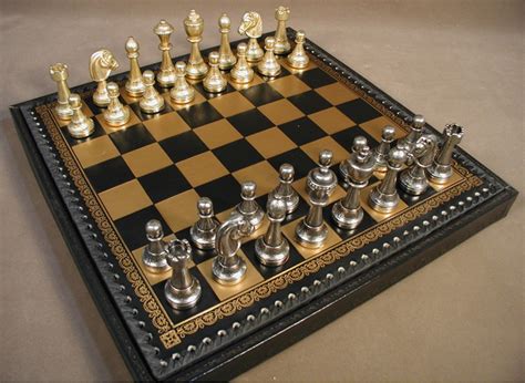 Italfama Metal And Brass Staunton Chess Set