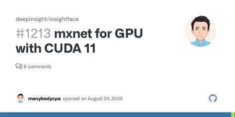 Mxnet For GPU With CUDA Issue Deepinsight Insightface GitHub