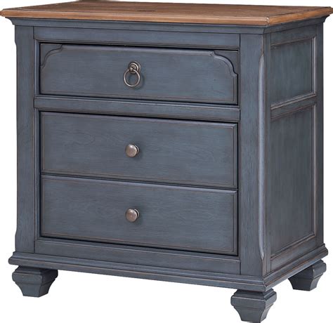 Amoyr Blue Colors Nightstand Rooms To Go
