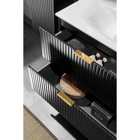 Comad Adel Black Skříňka 80x46x57 Cm Závěsná Pod Umyvadlo černá Adel Black 82 80 B 2s • Absulo Cz