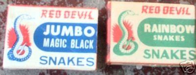 Vintage 1960s Fireworks Jumbo Snakes Rainbow Red Devil 27162739