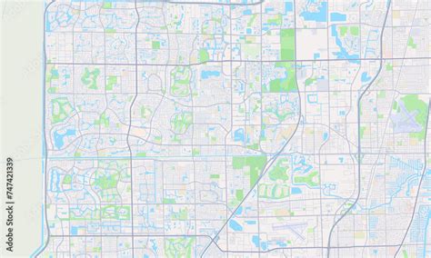 Margate Florida Map Detailed Map Of Margate Florida Stock Illustration Adobe Stock