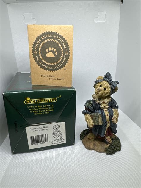 Vintage Boyds Bear Figurine Mama Mcbear Anticipation T For Mom Aunt