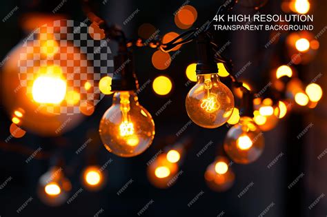 Premium Psd String Lights Garland With Glowing Light Effect On
