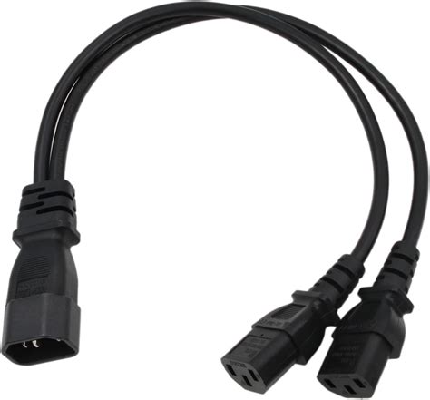 Ycyuyufuns Pdu Usv Stromkabel Y Verteiler Iec Y Splitter Kabel C14 Auf