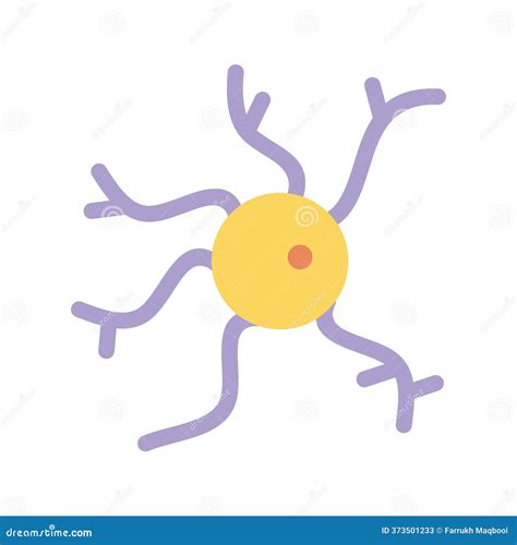 Neuron Icon Vector From Cells Organs And Medical Cannabis Concept Thin