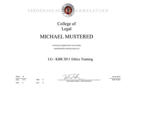 Ethics Certification Pdf