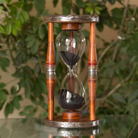 60 Minute Pewter Bobbin Hourglass Sand Timer Black Or White Sand