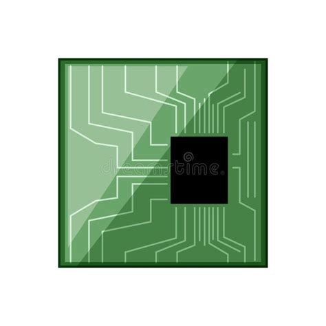 Resistor Circuit Board Cartoon Vector Illustration Stock Illustration