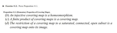 Solved Proposition 111 Elementary Properties Of Covering