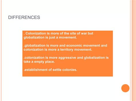 Colonization Vs Globalization Pptx