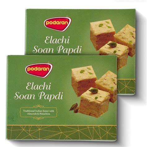 Podaran Elaichi Soanpapdi Pack Of 2 Authentic Indian Sweets Mithai Soan Papdi Sweet Box