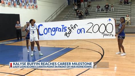 Tylers Kalyse Buffin Reaches 2000 Point Milestone In 62 38 Win Over