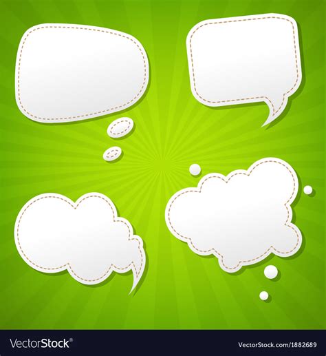 Green Sunburst Poster With Speech Bubble Vector Image