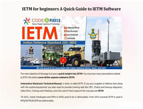 ietm for beginners a quick guide to ietm software pdf