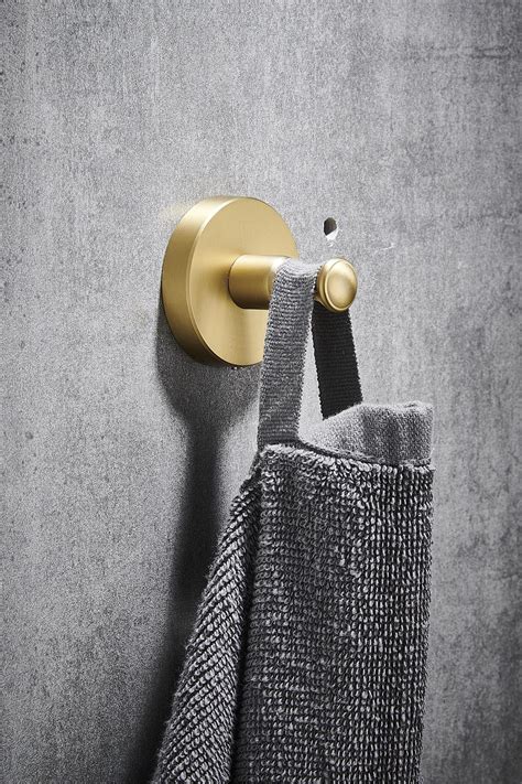 Kensington Brushed Brass Bathroom Robe Hooks Heat And Things