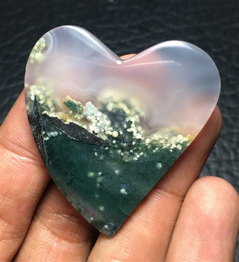Scenic Moss Agate Garden Moss Green Moss Dendritic Agate Etsy