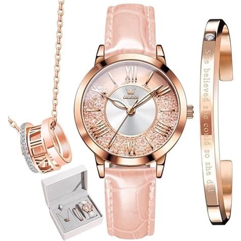 Olevs Watches The Ts For Women Watch Necklace Bracelet Sets 3