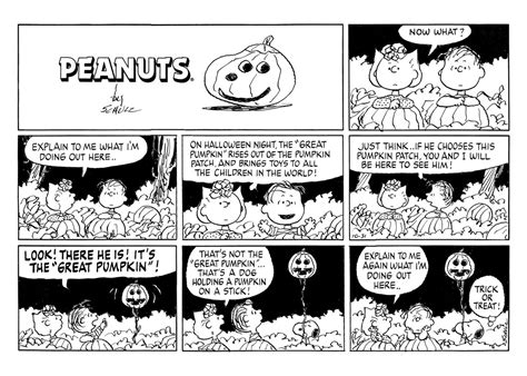 Peanuts Great Pumpkin Comic Strip At Kenneth Hightower Blog