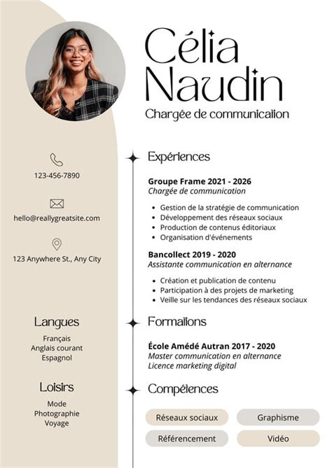 Modèles De Cv Minimalistes Personnalisables And Gratuits Canva