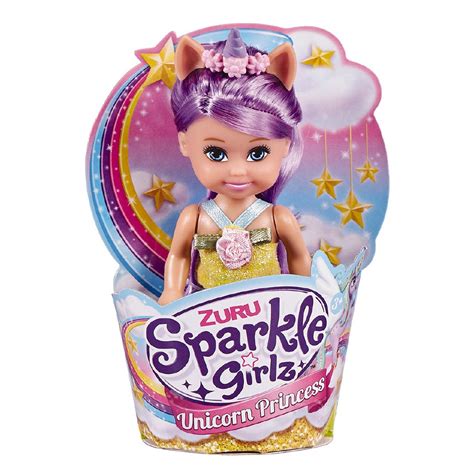 Zuru Sparkle Girlz Unicorn Princess In Cupcake Assorted 4 Inch Assorted