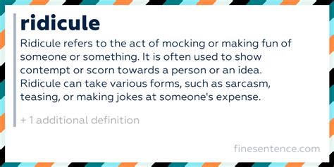 Ridicule Definition Meaning And Examples In English