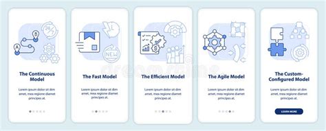 Supply Chain Models Light Blue Onboarding Mobile App Screen Stock Vector Illustration Of