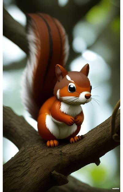 Premium Ai Image Cute Squirrel