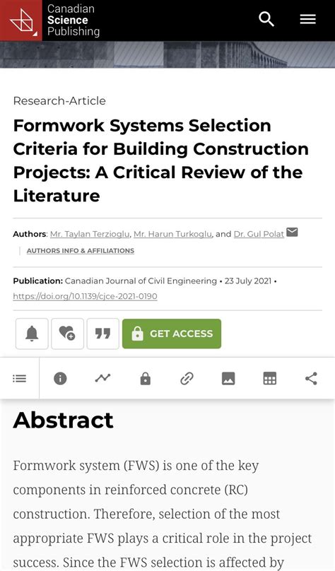 Pdf Formwork Systems Selection Criteria For Building Construction Projects A Critical Review