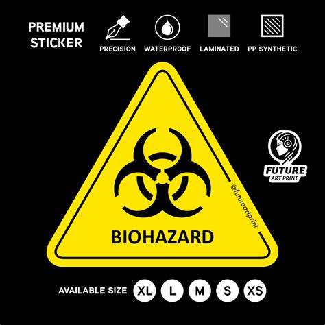 Biohazard Premium Triangle Sticker Sign Warning Caution Danger Signage