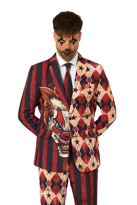 Scary Clown Red Halloween Suit For Men Suitmeister