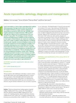 Acute Myocarditis Aetiology Diagnosis And Management