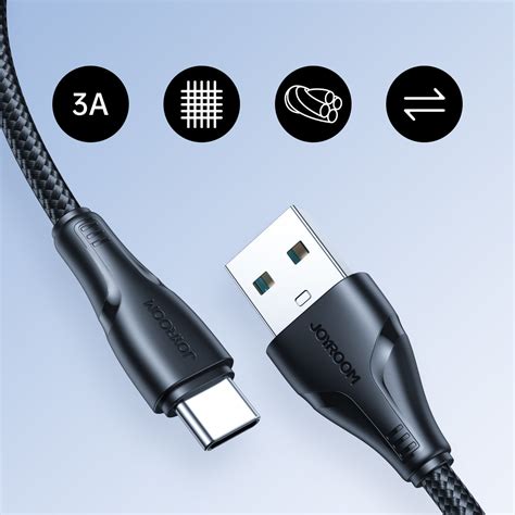 Joyroom Usb Usb C A Cable Surpass Series For Fast Charging And Data Transfer M Black S