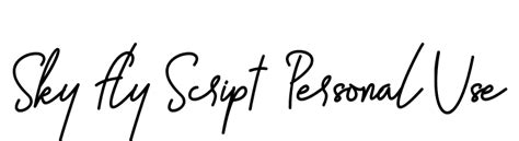 Sky Fly Script Personal Use Font FFonts Net Sky Fly Script Personal Use Font FFonts Net