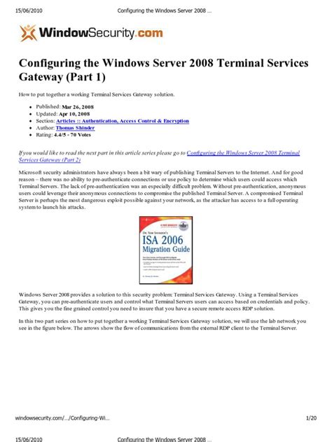 pdf configuring the windows server 2008 terminal services gateway