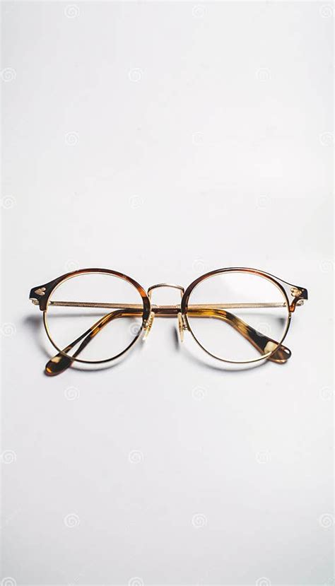 Eyeglass Frames Isolated On White Background Front View Generative Ai